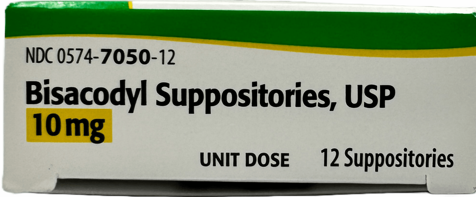 Bisacodyl Suppositories, USP - 10mg - 12 Suppositories