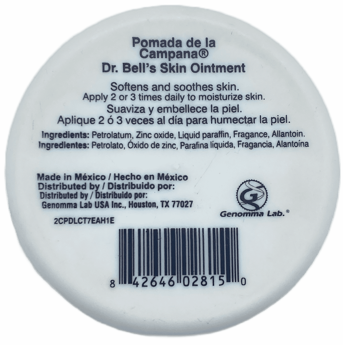 Dr. Bells Skin Ointment Pomada De La Campana- 2.6 OZ