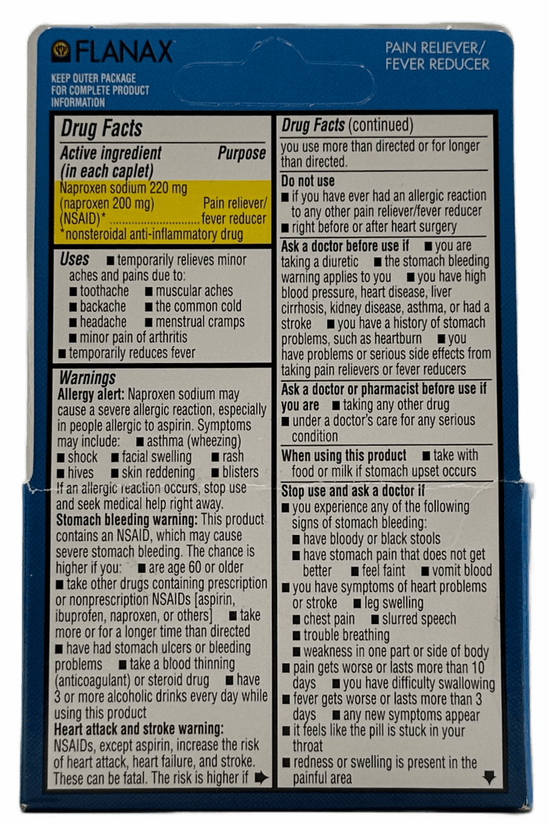 Flanax Menstrual Pain Reliever - 10 Caplets