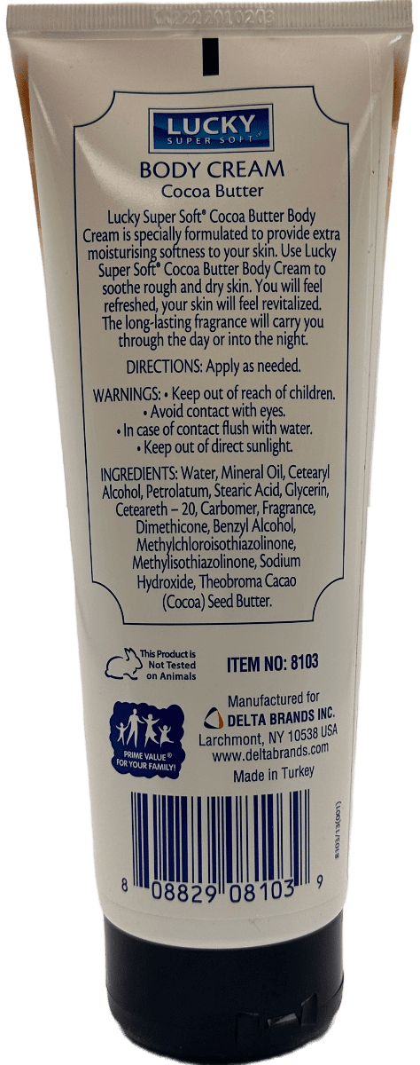 Lucky Super Soft Body Cream - Cocoa Butter - 60Z (170 g)