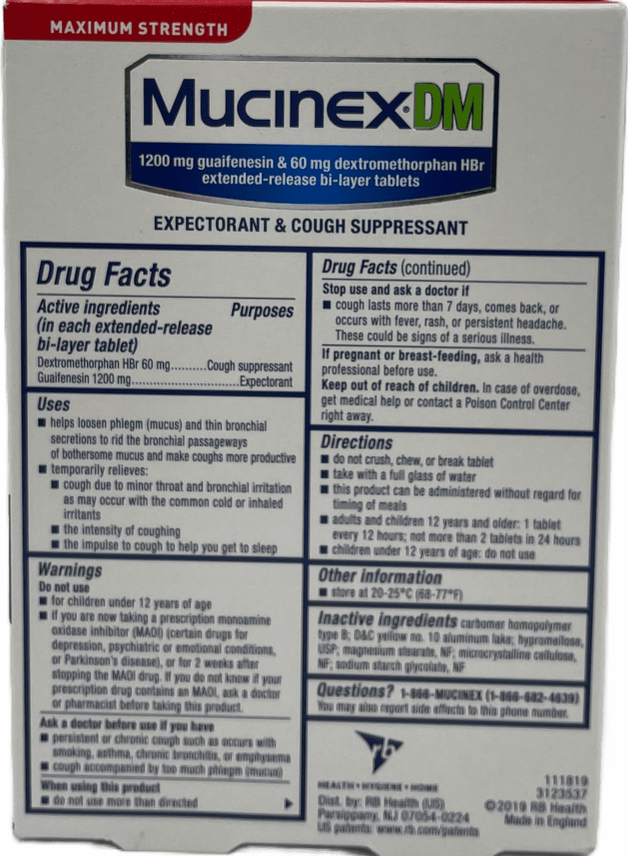 Mucinex DM Expectorant & Cough Suppressant - 14 ER Tablets