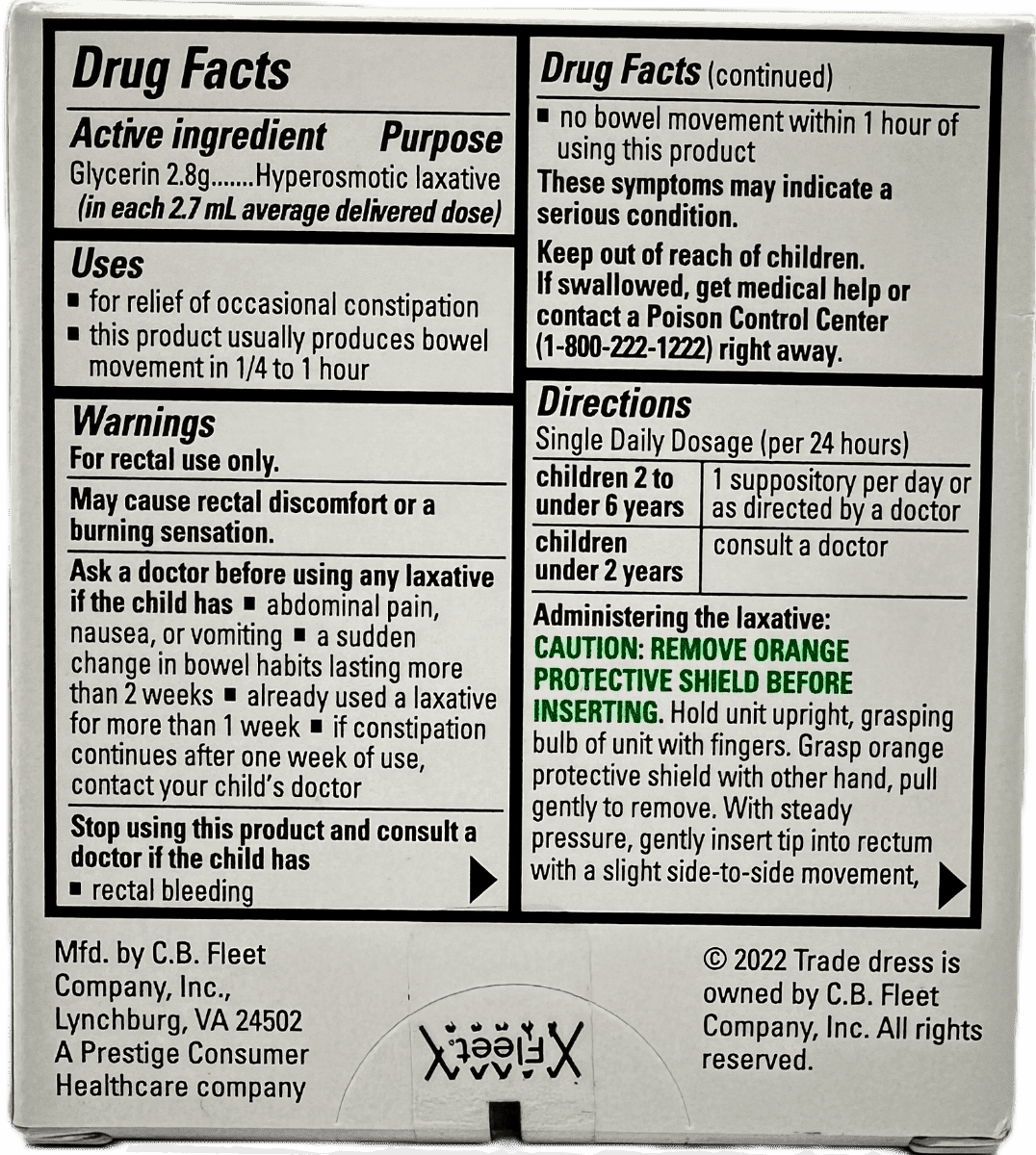 Pedia-Lax - Glycerin Laxative - Liquid Glycerin Suppositories - 6 ...
