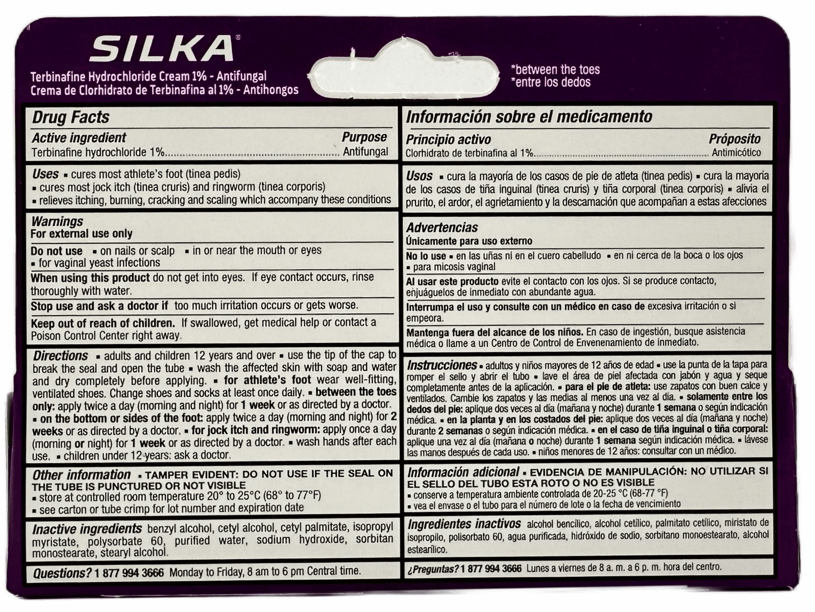 Silka Antifungal Cream For Athlete's Foot - 1 Oz.