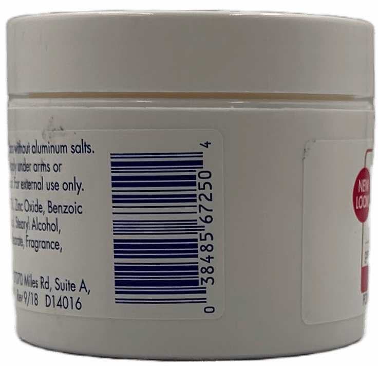 Yodora Deodorant Cream - Powder Scent - 2 Oz.