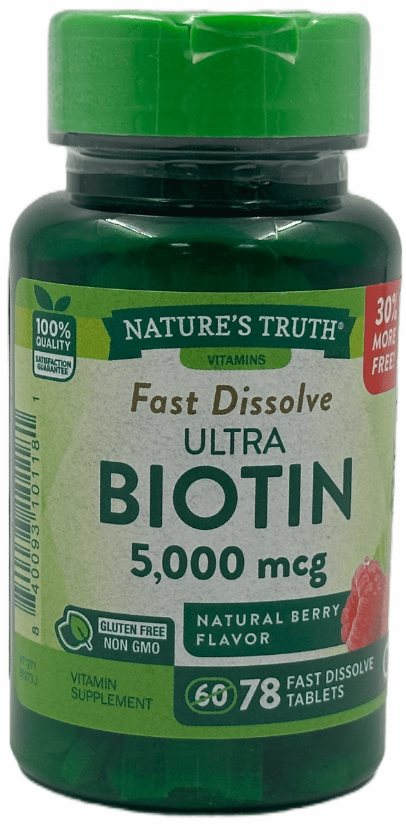 Nature's Truth Ultra Biotin 5,000 mcg | 78 Tablets
