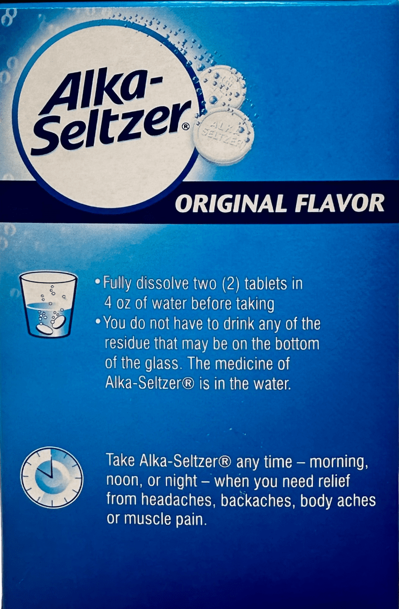 Alka Seltzer Original 72 Tablets: Fast Relief for 6+ Symptoms