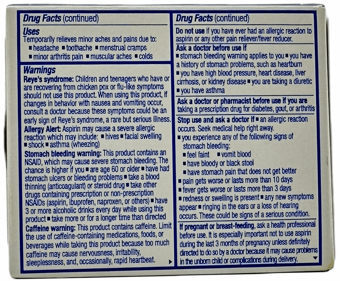 Aspirin Fast Pain Relief Powder | Quick Relief | 24 Packs