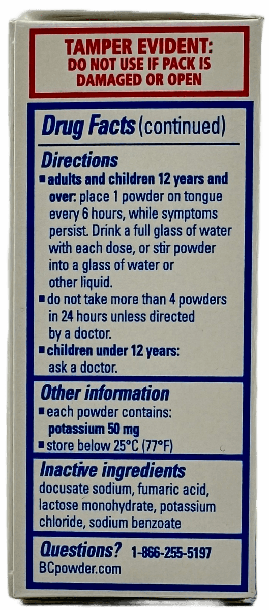 Aspirin Fast Pain Relief Powder | BC Powder 50 Packs