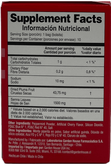 Ciruelax Prunelax Natural Laxative Tea - Regular Plum