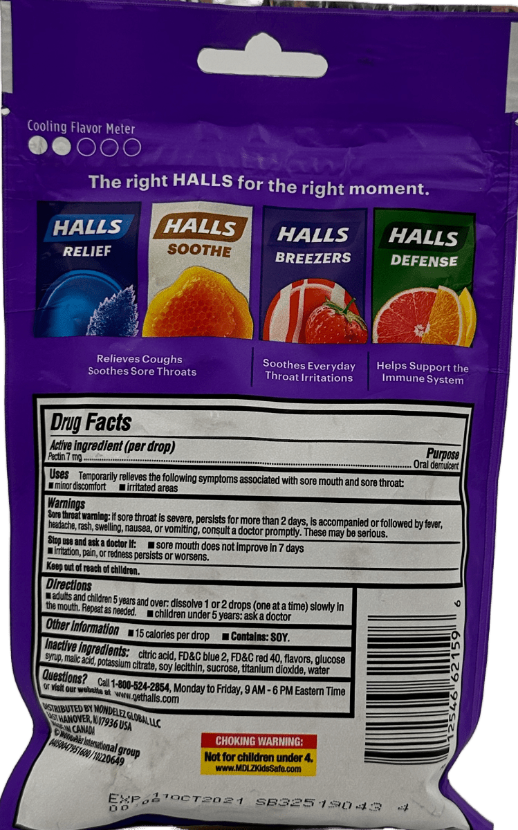 Halls - Breezers - Cool Berry Flavor - 25 Drops | Branchbrook Pharmacy