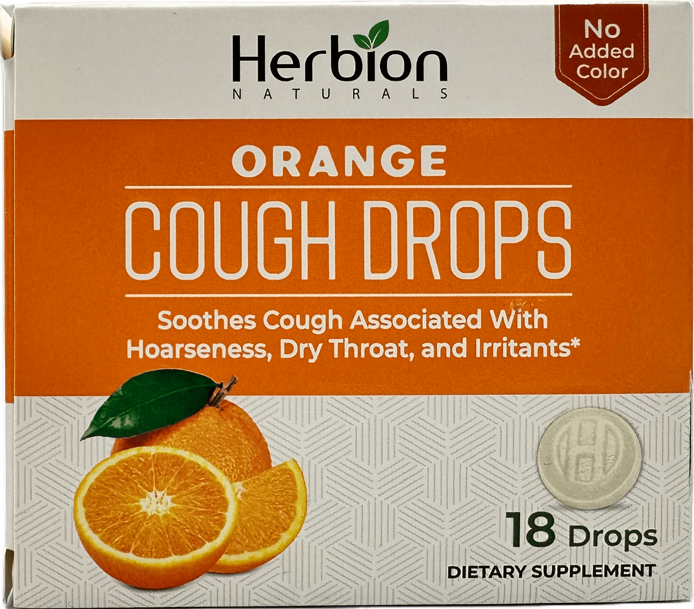 Herbion Naturals - Orange Cough Drops - 18 Drops