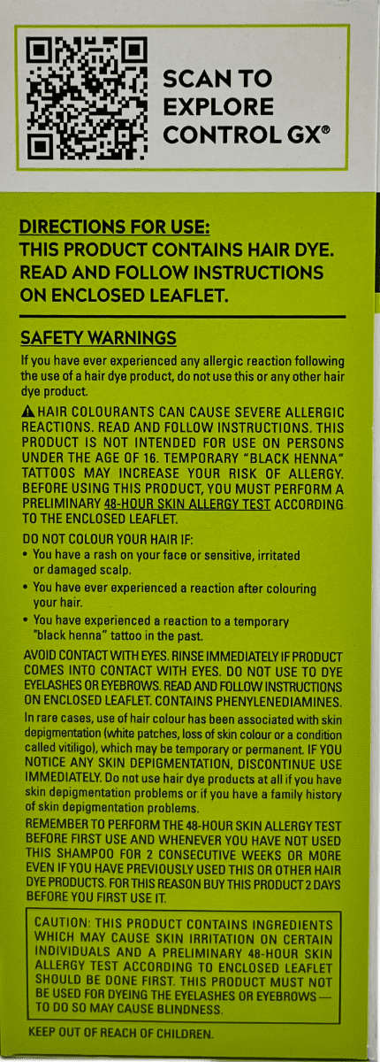 Control GX Grey Reducing Shampoo - Just For Men 4oz