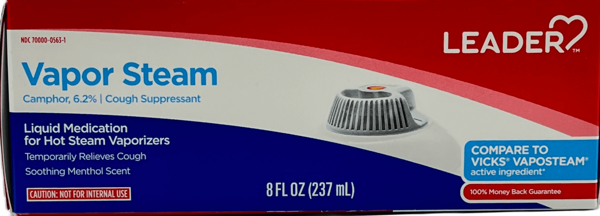 Leader Vapor Steam - Cough Suppressant - Camphor, 6.2% - 8 FL OZ (237 ...