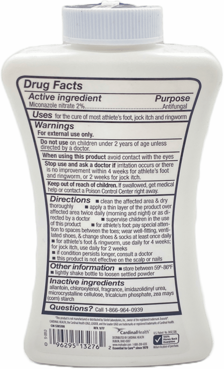 Leader Miconazole 2% Antifungal Powder - 2.5 oz