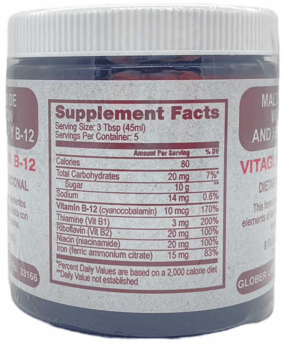 Malt Extract With B-12 And Hemoglobin - 8 FL OZ - Branchbrook Pharmacy
