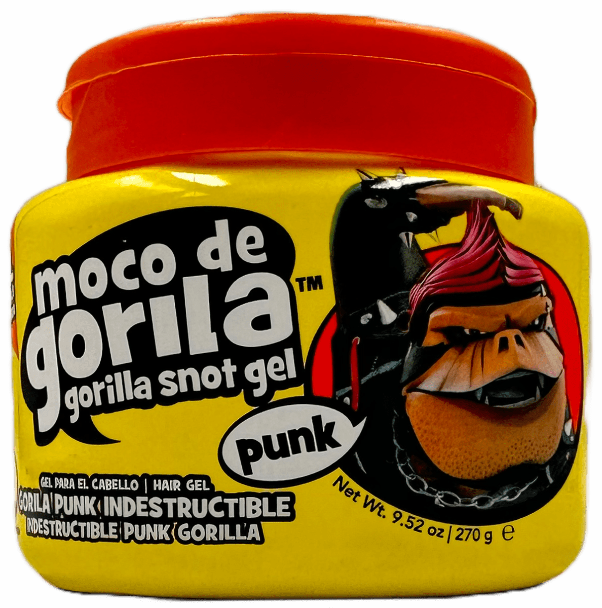 Moco de Gorila Punk Shine Enhancing Jar Yellow Hair Styling Gel, 9.52 oz