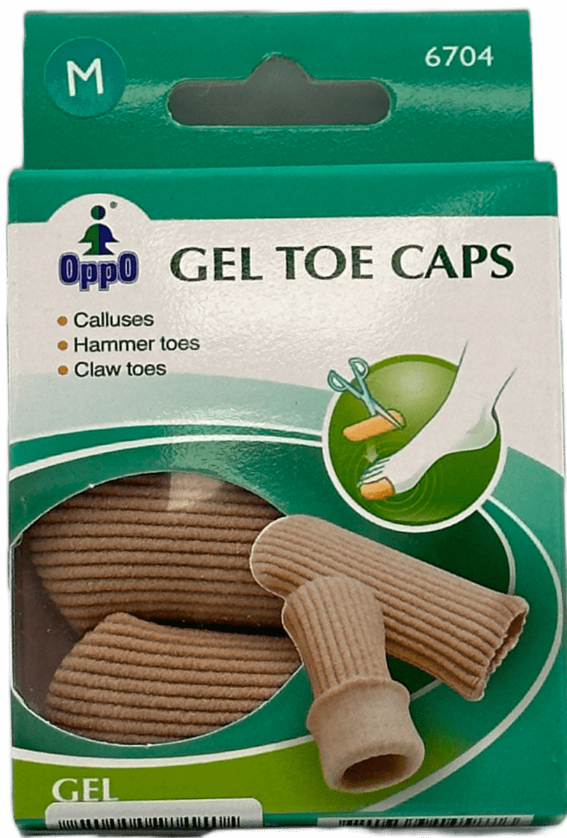 Oppo - Gel Toe Caps - M - 2 Pcs - Branchbrook Pharmacy