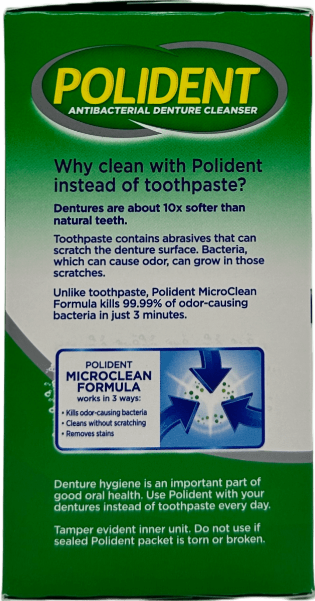 Polident Overnight Whitening Daily Denture Cleanser Tablets - 84 Ct ...