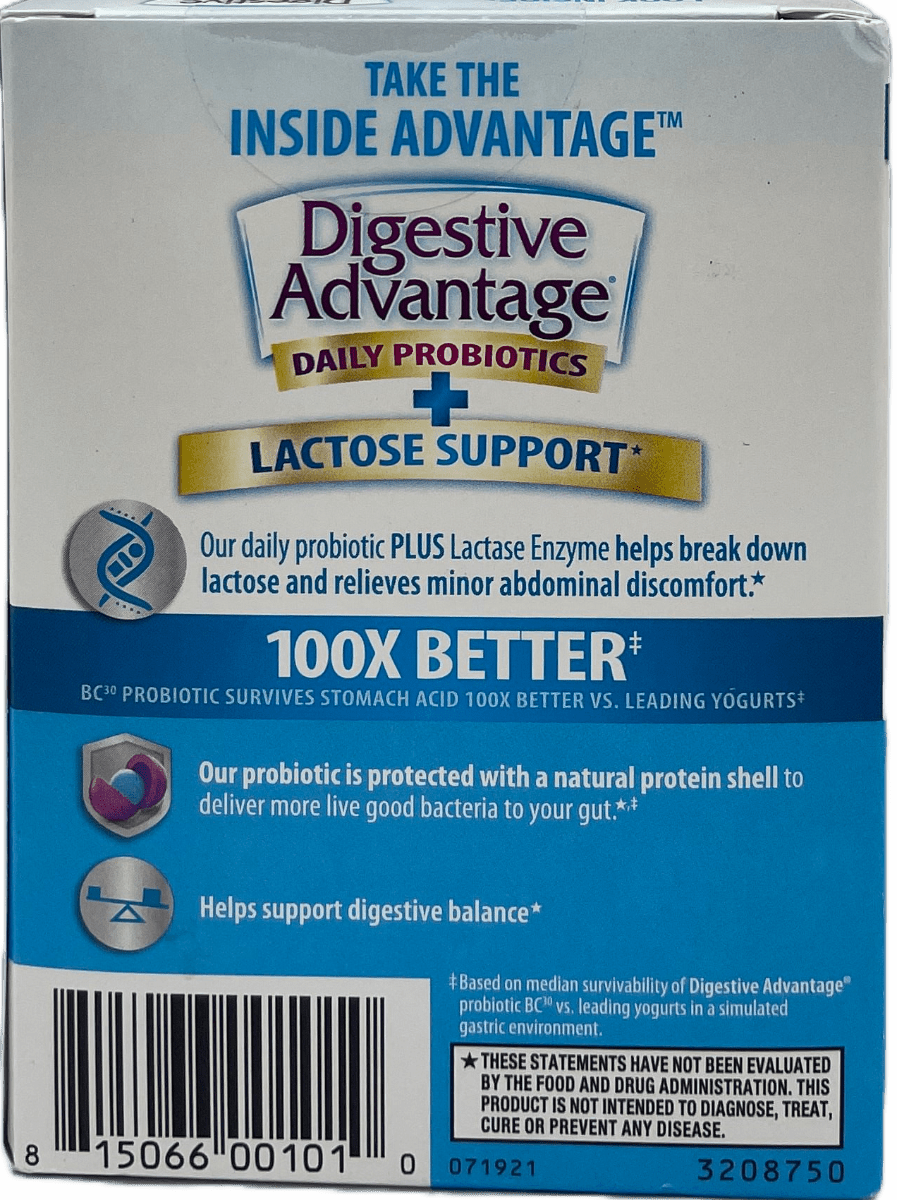 Digestive Advantage: 32-Day Probiotic Support for Lactose Lovers