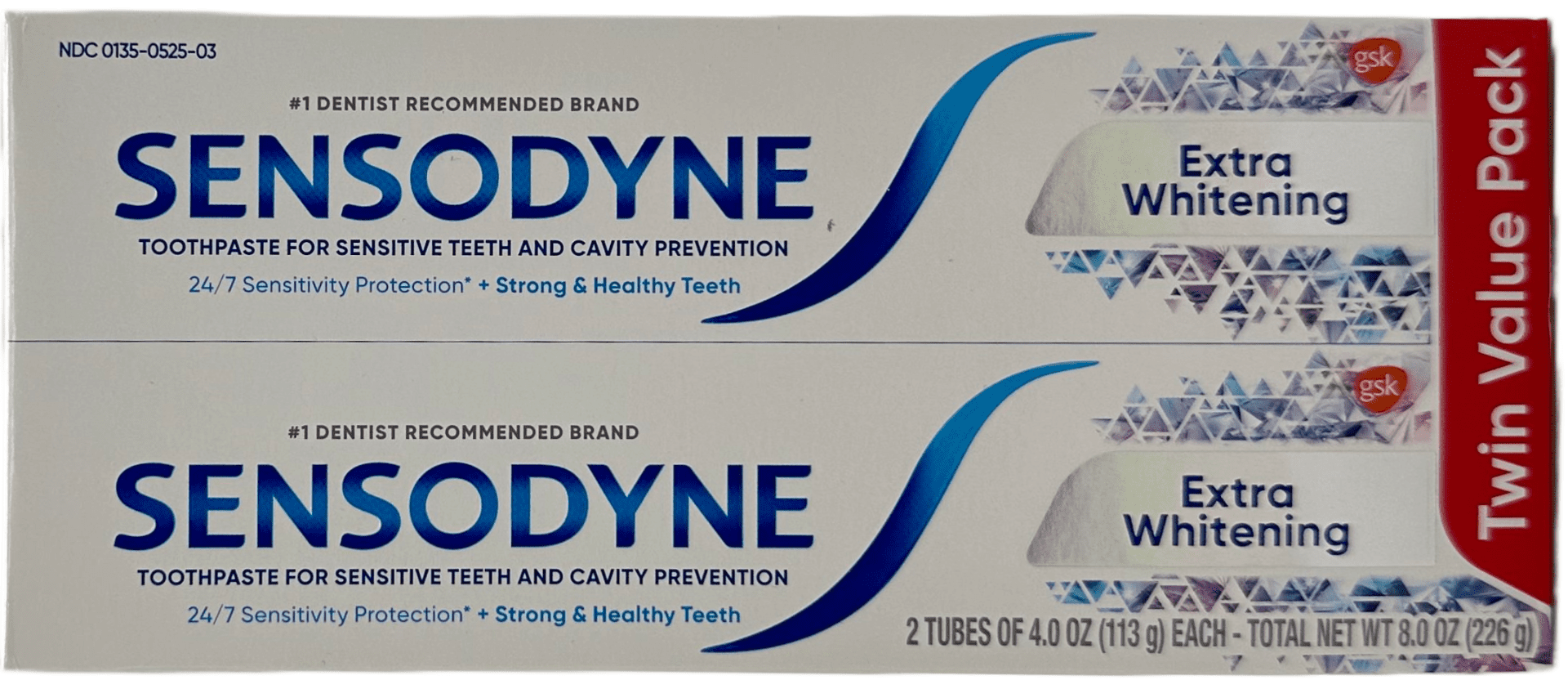 Sensodyne Toothpaste - Extra Whitening - Twin Value Pack - 8.0 OZ ...