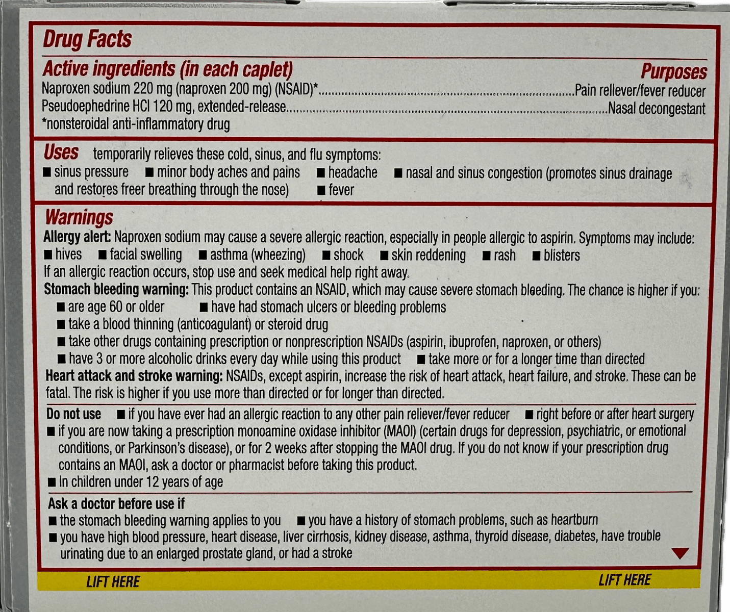 Sudafed Sinus 220 mg - 16 Caplets | Sinus Relief