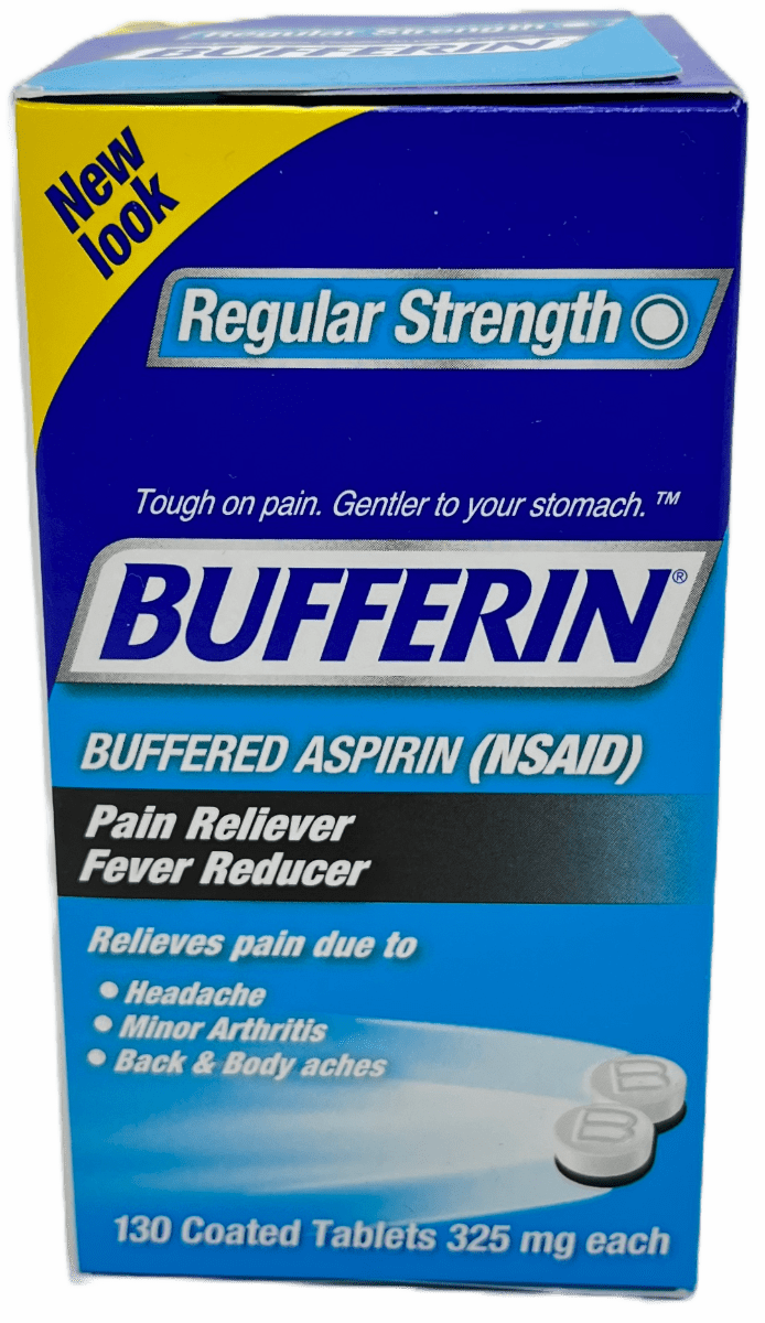 Bufferin Regular Strength 325 mg 100 Coated Tablets