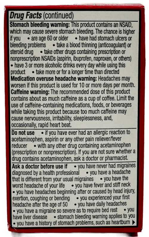 Excedrin Migraine Caplets - 24 Ct - Branchbrook Pharmacy