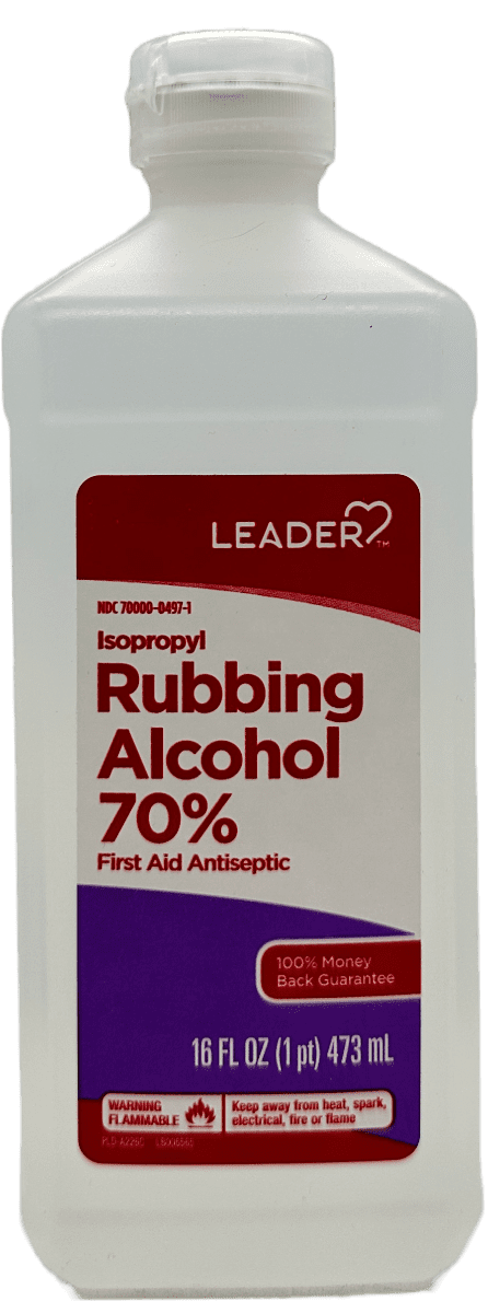 Leader Isopropyl Rubbing Alcohol 70% - 16 Fl. Oz.