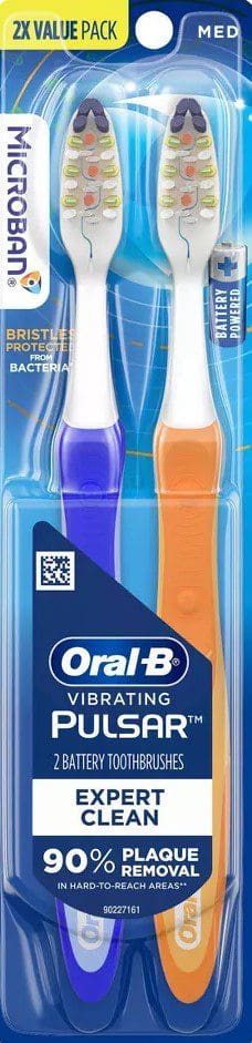 Oral-B - Vibrating Pulsar - 2 Battery Toothbrushes | Branchbrook Pharmacy