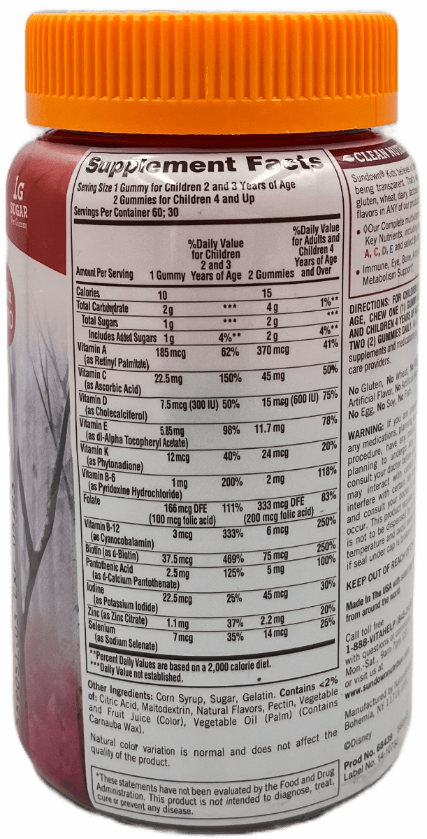 Sundown Kids Multivitamins Gummies | Frozen II | 60 Ct