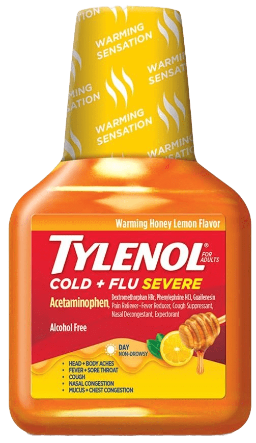 Tylenol - Cold + Flu Severe - Acetaminophen - 8 fl oz